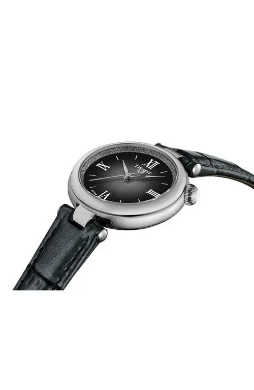 TISSOT Desir Leather Strap Watch - Black