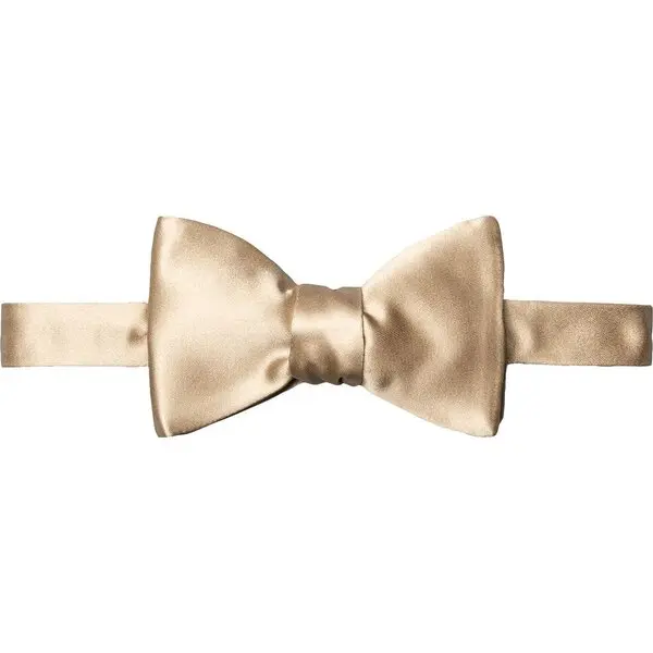 Eton Silk Satin Bow Tie - Light Beige