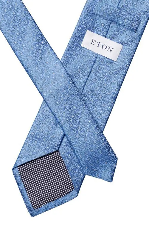 Eton Jacquard Silk Tie - Blue