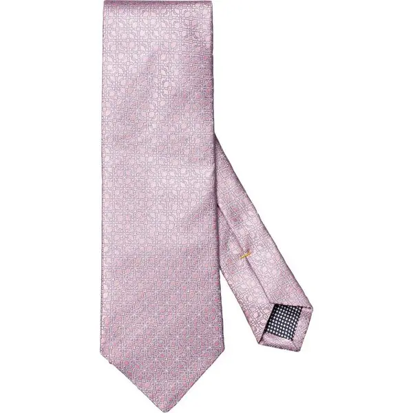 Eton Jacquard Silk Tie - Pink