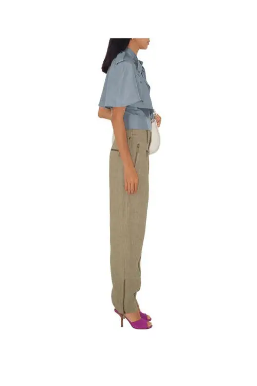 Burberry Linen Tailored Trousers