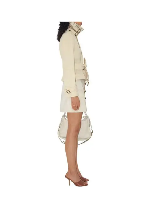 Burberry Cropped Cotton-blend Trench Jacket