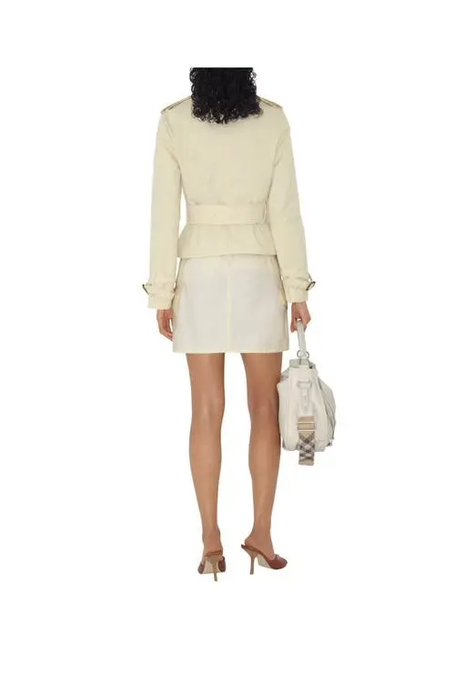 Burberry Cropped Cotton-blend Trench Jacket