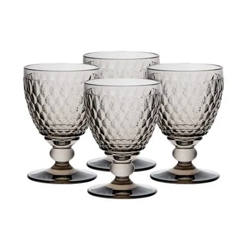 VILLEROY & BOCH Boston Coloured Claret-smoke Set Of 4