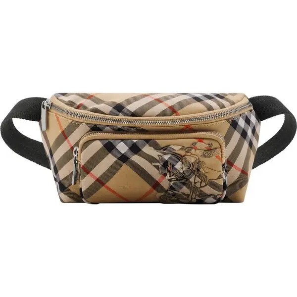 Burberry Small Check Belt Bag - Sand Beige