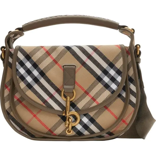 Burberry Small B Clip Messenger Bag - Sand