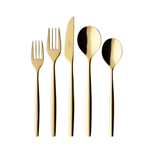 VILLEROY & BOCH Metrochic D'or 5 Piece Place Setting - Gold