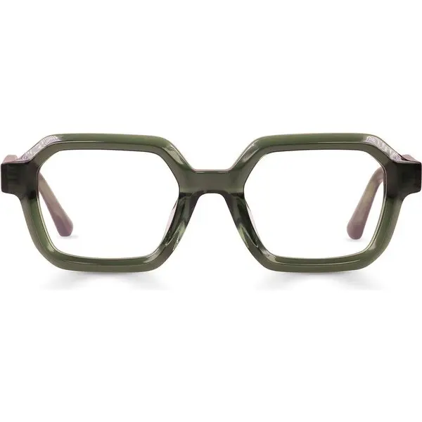 Eyebobs Eye-con Square Eyeglasses - Olive Green Crystal