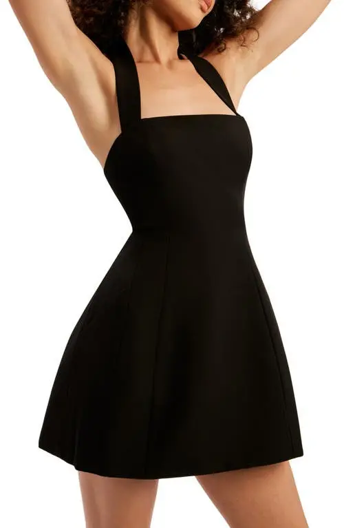 Bardot Nevelle Hourglass Halter Minidress - Black