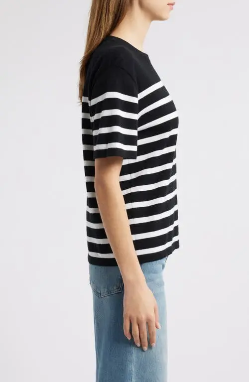 Rails Stripe Cotton & Cashmere T-shirt - Parisian Stripe