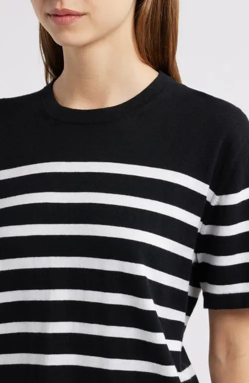 Rails Stripe Cotton & Cashmere T-shirt - Parisian Stripe