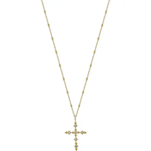 Bony Levy Mykonos Cross Diamond Pendant Necklace - 18k Yellow Gold