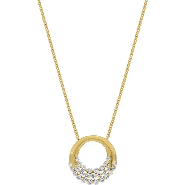 Bony Levy Rita Diamond Circle Pendant Necklace - 18k Yellow Gold