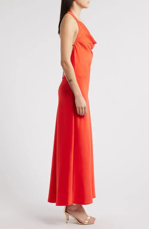 Wayf Irene Halter Neck Slipdress In Persimmon - 70% Off | Editorialist