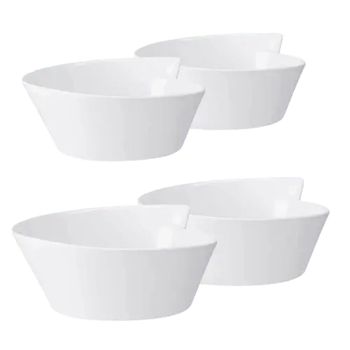 VILLEROY & BOCH Newwave Set Of 4large Round Rice Bowl - White