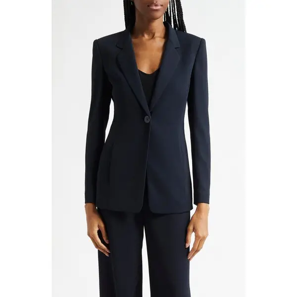 Emporio Armani Textured Single-button Blazer