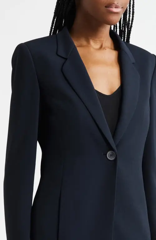 Emporio Armani Textured Single-button Blazer