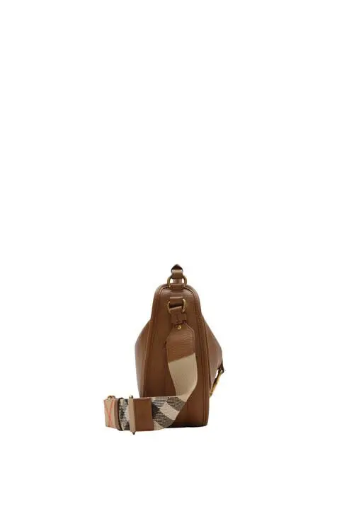 Burberry Small B Clip Messenger Bag - Hazel Brown
