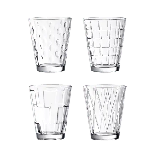 VILLEROY & BOCH Dressed Up Water Tumbler Assorted Set/4 - Clear