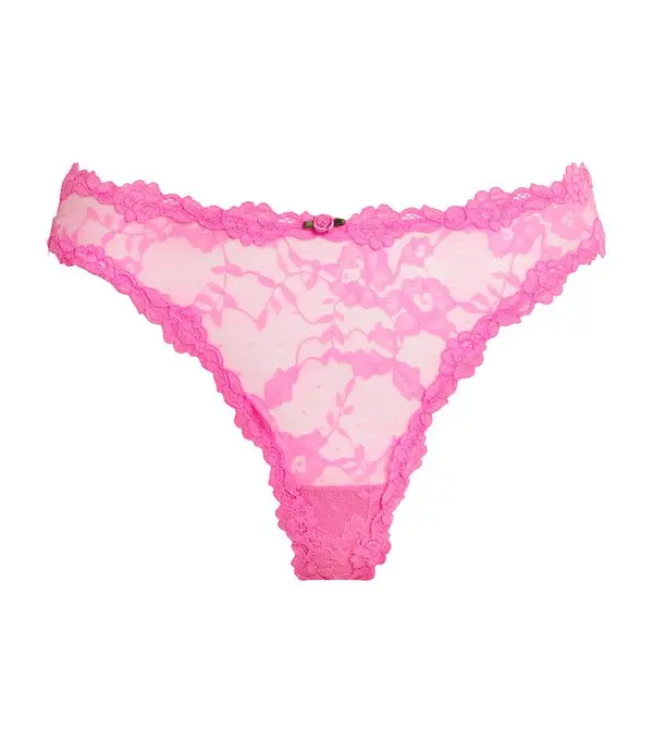 SKIMS Stretch Lace Dipped Thong