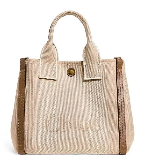 Chloé Small Carry Tote Bag - Beige | Editorialist