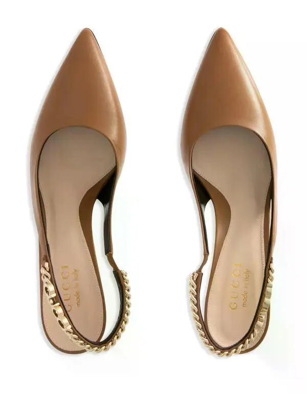 Gucci 105mm Signoria Slingback Pumps