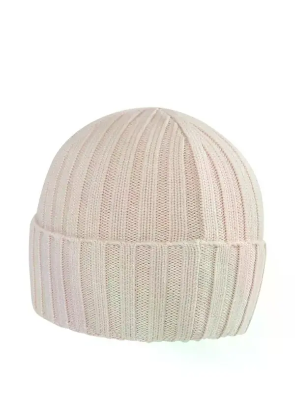 Moncler Ribbed-Knit Beanie - Pink | Editorialist display picture 3