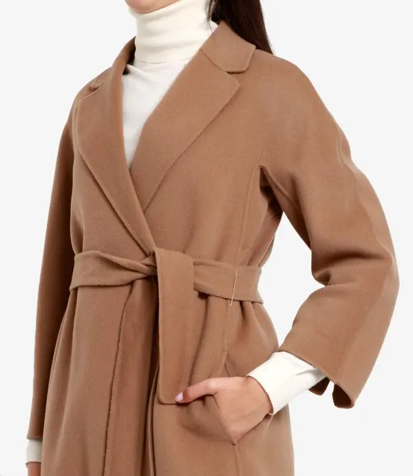Max Mara Midi Wool Coat - Camel
