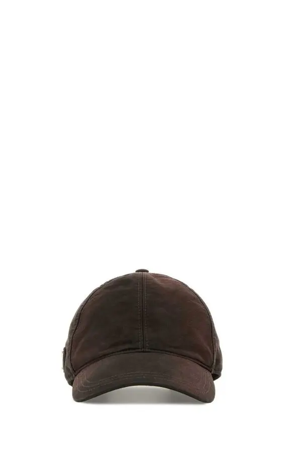 Prada Cotton Baseball Cap - Brown