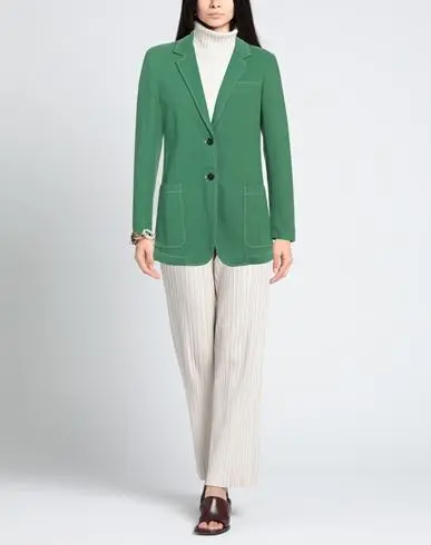 MSGM Single-breasted Denim Blazer - Green