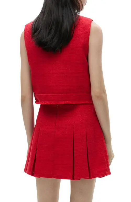 Mango Tweed Crop Vest