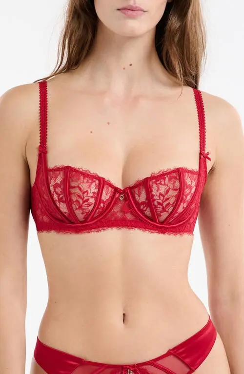 ETAM Mascarade °9 Embroide Underwire Balconette Bra - Red