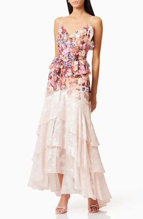 ELLIATT Perla Floral Tiered Maxi Dress