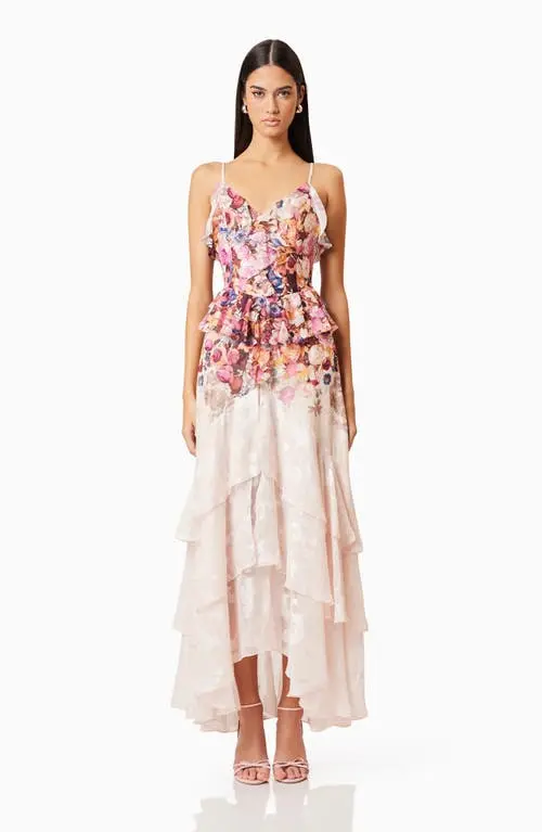 ELLIATT Perla Floral Tiered Maxi Dress