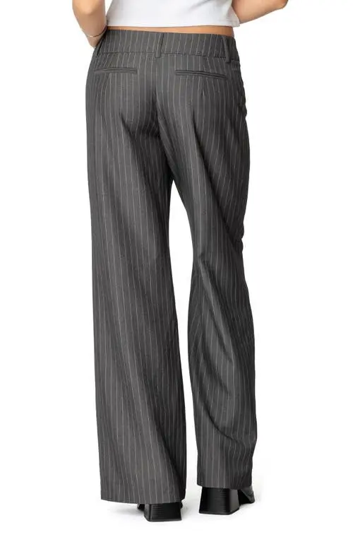 EDIKTED Mayla Pinstripe Wide Leg Pants