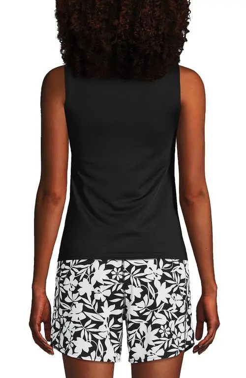LANDS' END D-cup Slender Carmela Tankini Top - Black