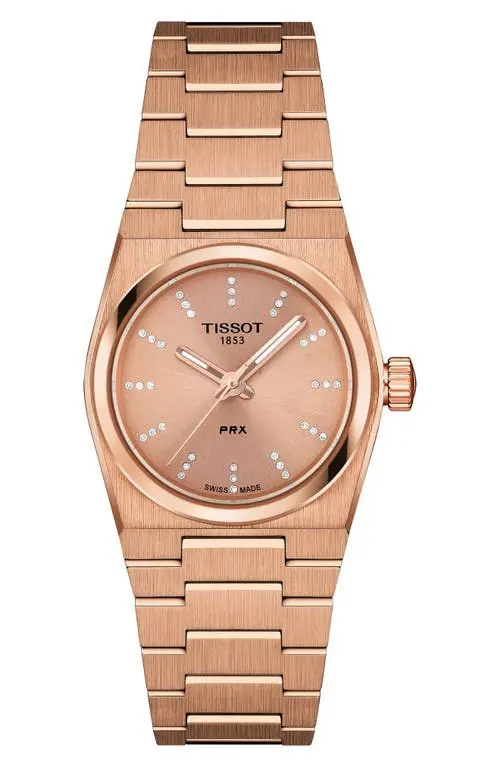 TISSOT Prx Diamond Bracelet Watch - Pink