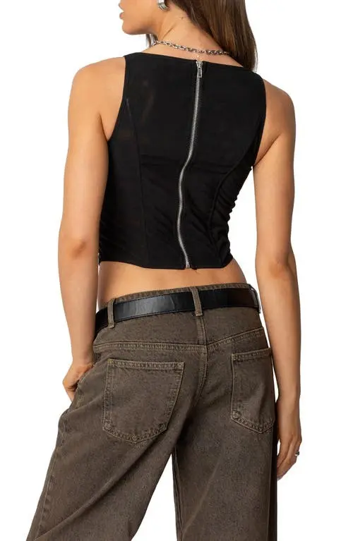 EDIKTED Miki Grommet Corset Top
