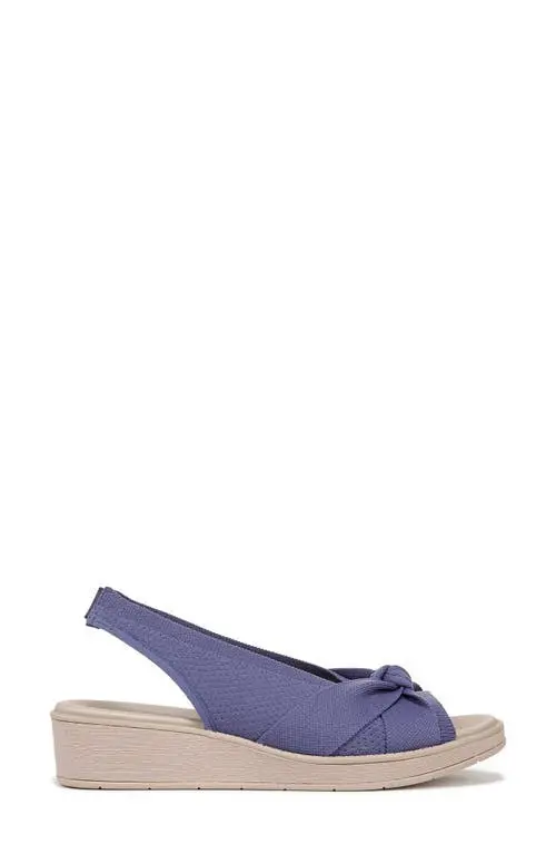 LIFESTRIDE Bzees Bell Slingback Wedge Sandal - Blue Knit