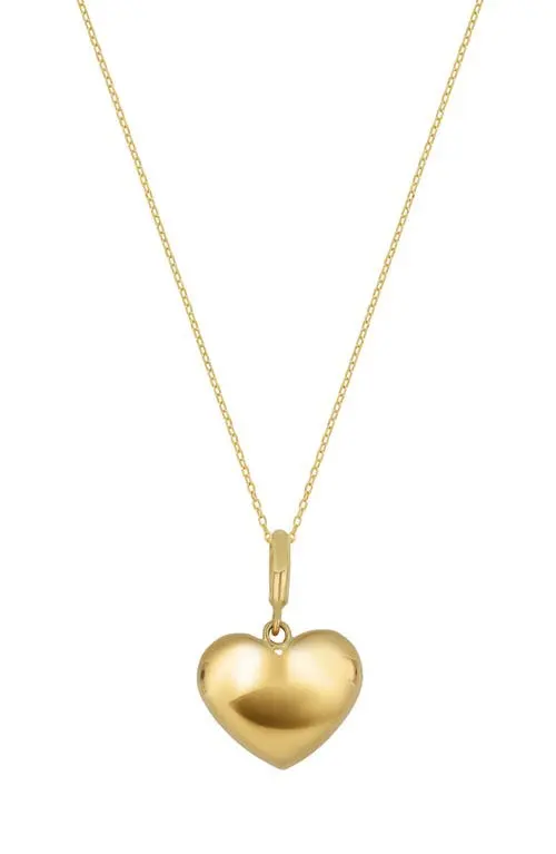 Bony Levy 14k Gold Puffy Heart Pendant Necklace - 14k Yellow Gold