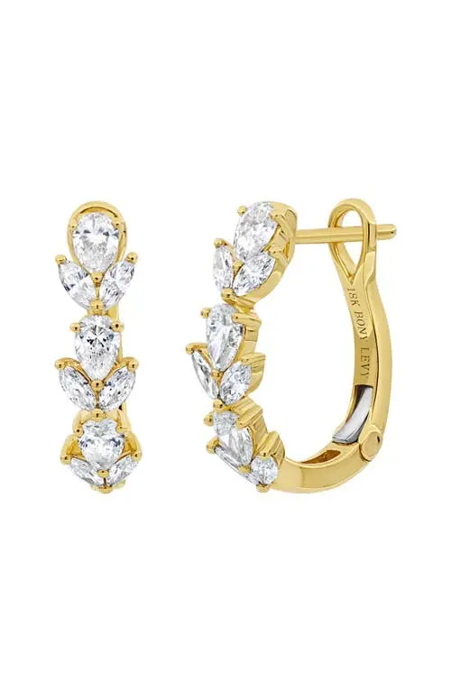 Bony Levy Getty Diamond Hoop Earrings - 18k Yellow Gold