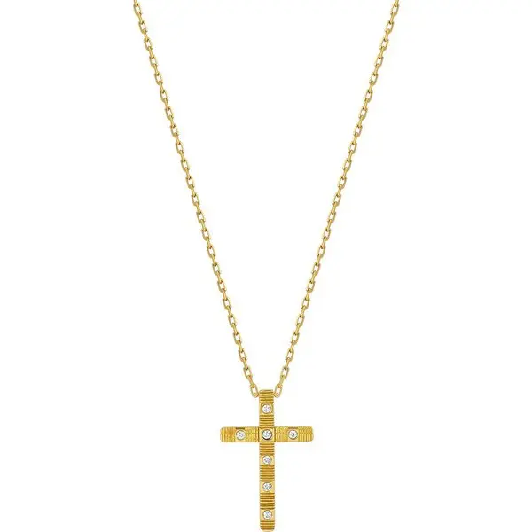 Bony Levy Cleo Diamond Cross Pendant Necklace - 18k Yellow Gold