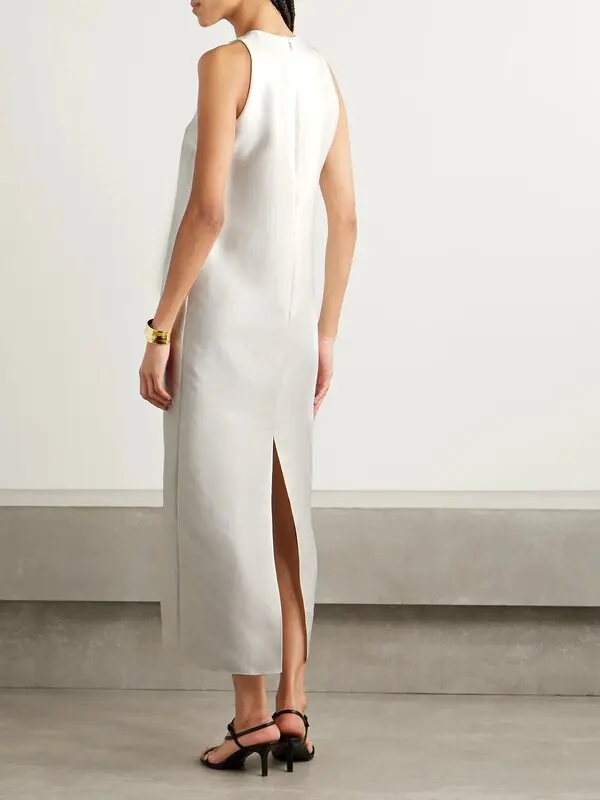 Veronica De Piante Helene Silk-mikado Midi Dress