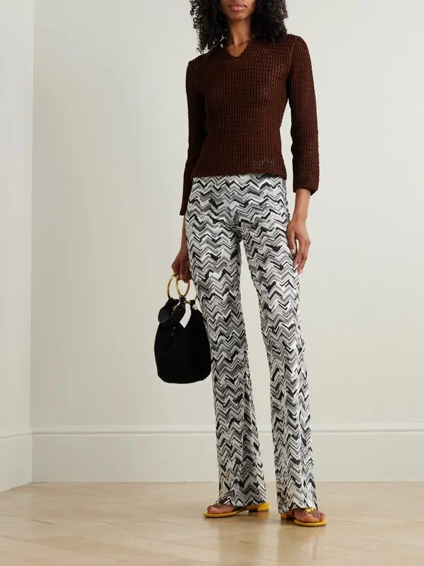 Missoni Crochet-knit Straight-leg Pants