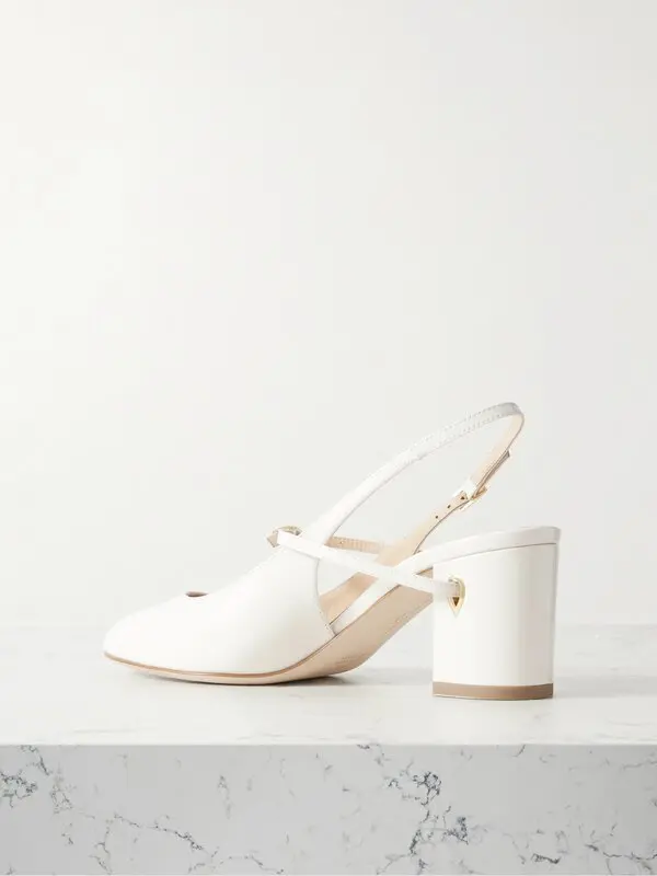 Jennifer Chamandi Mattia 65 Patent-leather Slingback Pumps