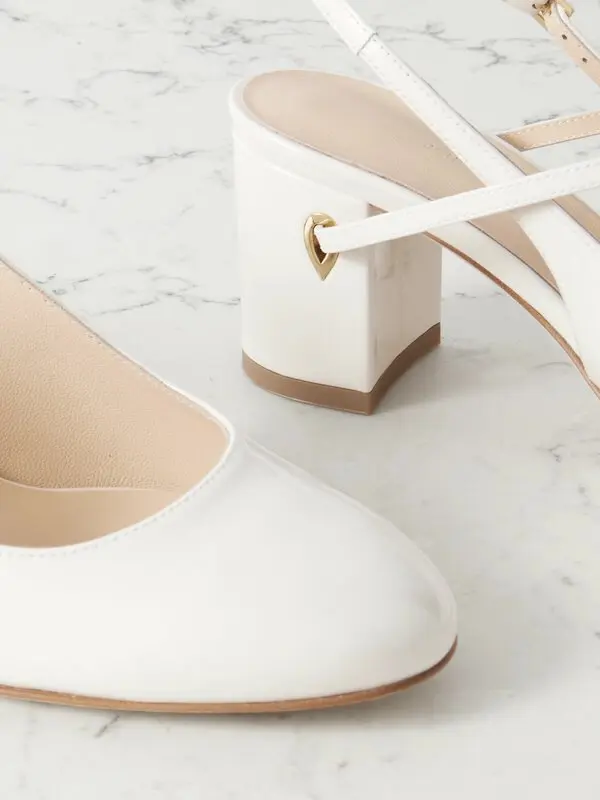 Jennifer Chamandi Mattia 65 Patent-leather Slingback Pumps
