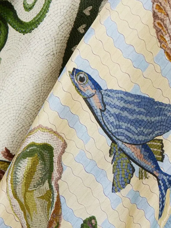 ALEMAIS Sam Pauletto Bath House Printed Silk-twill Shirt