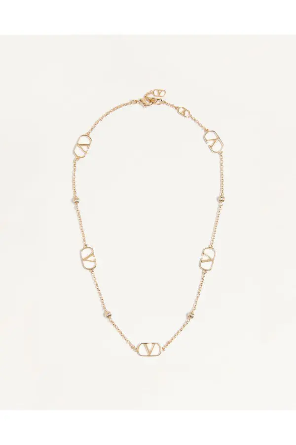 Valentino Garavani Vlogo Signature Metal Necklace - Gold