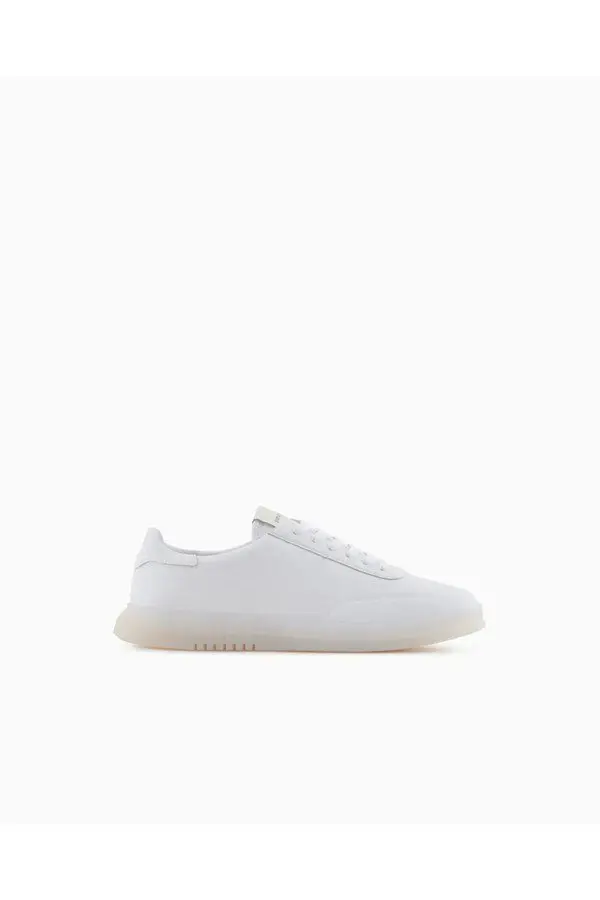 Emporio Armani Leather Sneakers - White