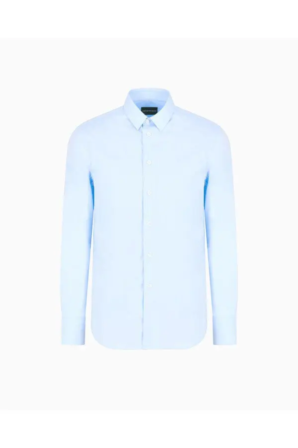 Emporio Armani Stretch Cotton Poplin Shirt